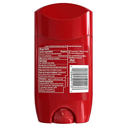 Old Spice Red Zone Anti-Perspirant Deodorant Invisible Solid Swagger 2.60 oz (Pack of 2)