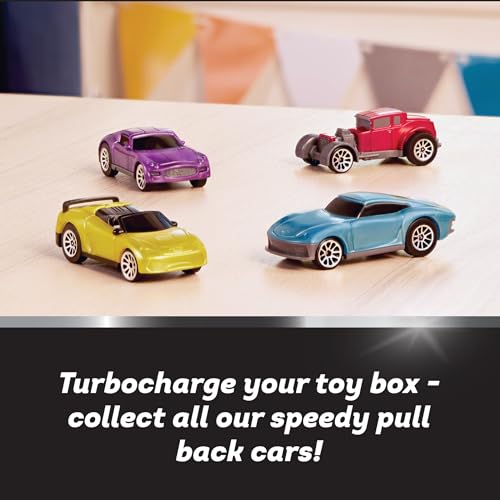 Driven by Battat – Turbocharge Pullback Vehicles – Toy Set with 4 Cars – Race Car Toys and Playsets for Kids – Toy Pull-Back Cars – 3 Years + – Turbocharge - Stock Cars (4 Pack)