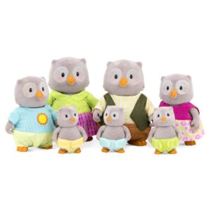 li’l woodzeez – animal figurines – owl toy – collectible figurines – owl family – 3 years + – the mchoot owls