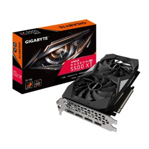 gigabyte radeon rx 5500 xt oc 8g graphics card, pcie 4.0, 8gb 128-bit gddr6, gv-r55xtoc-8gd video card