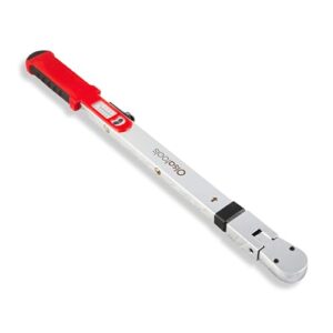 olsa 1/2-inch drive split beam torque wrench - 32-250 ft-lb, +-4% accuracy, 15° flex head