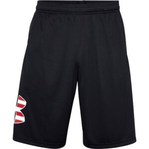 under armour men's freedom tech logo shorts , black (001)/black , small