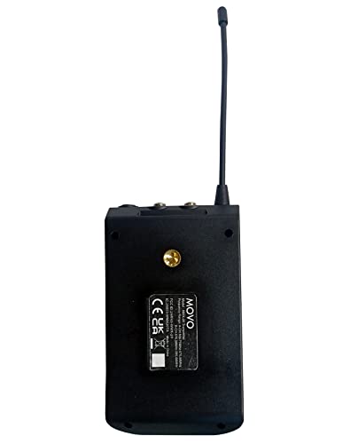 Movo WMX-20-DUO 48-Channel UHF Wireless Lavalier Microphone System with 1 Receiver, 2 Transmitters, and 2 Lapel Microphones Compatible with DSLR Cameras (330' ft Audio Range)