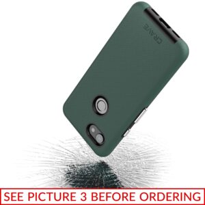 Crave Pixel 3a Case, Dual Guard Protection Series Case for Google Pixel 3a - Forest Green