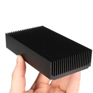 Aluminum Large Heatsink 4.72''x2.72''x1.06'' inch /120x69x27mm Heat Sink Cooling Black Oxide Radiator 22 Fin for Computer LED Power