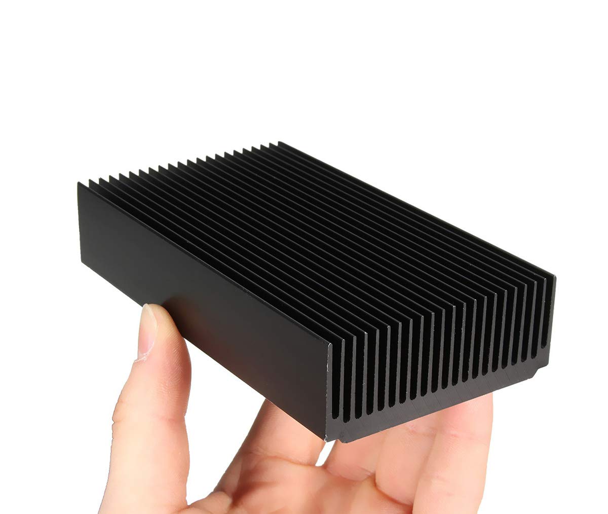 Aluminum Large Heatsink 4.72''x2.72''x1.06'' inch /120x69x27mm Heat Sink Cooling Black Oxide Radiator 22 Fin for Computer LED Power