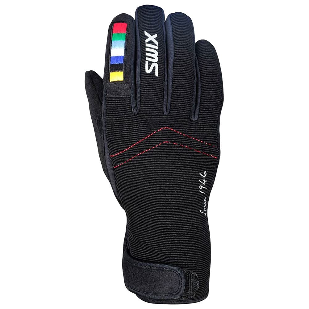 Swix Men’s Winter Sports Snowboarding Skiing Warm Soft Universal Gunde Gloves, Black, Large