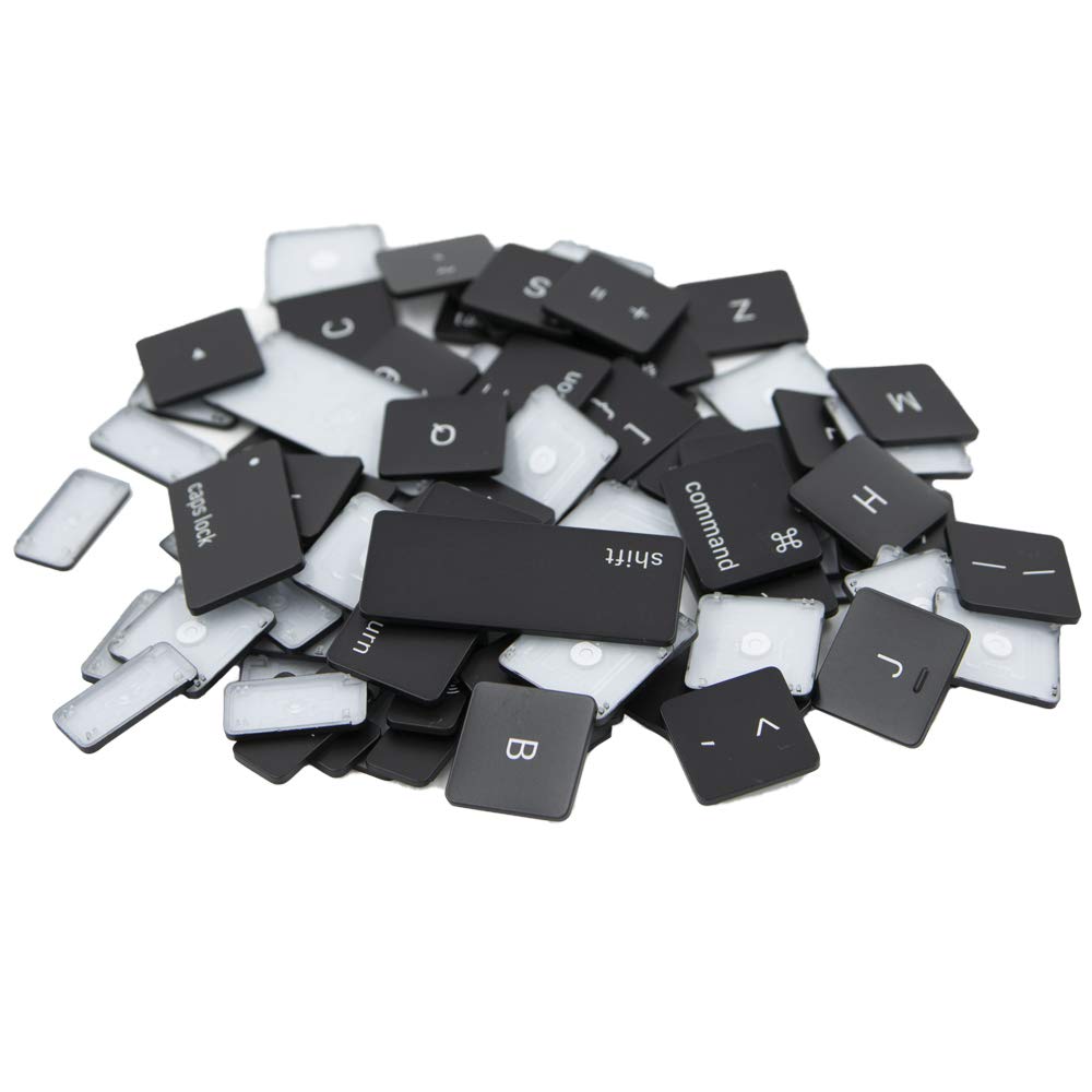 MMOBIEL US Keyboard Key Caps Full Set Replacement Compatible with MacBook Pro Retina 13" 15" A1989 A1990 A1932 (Black)