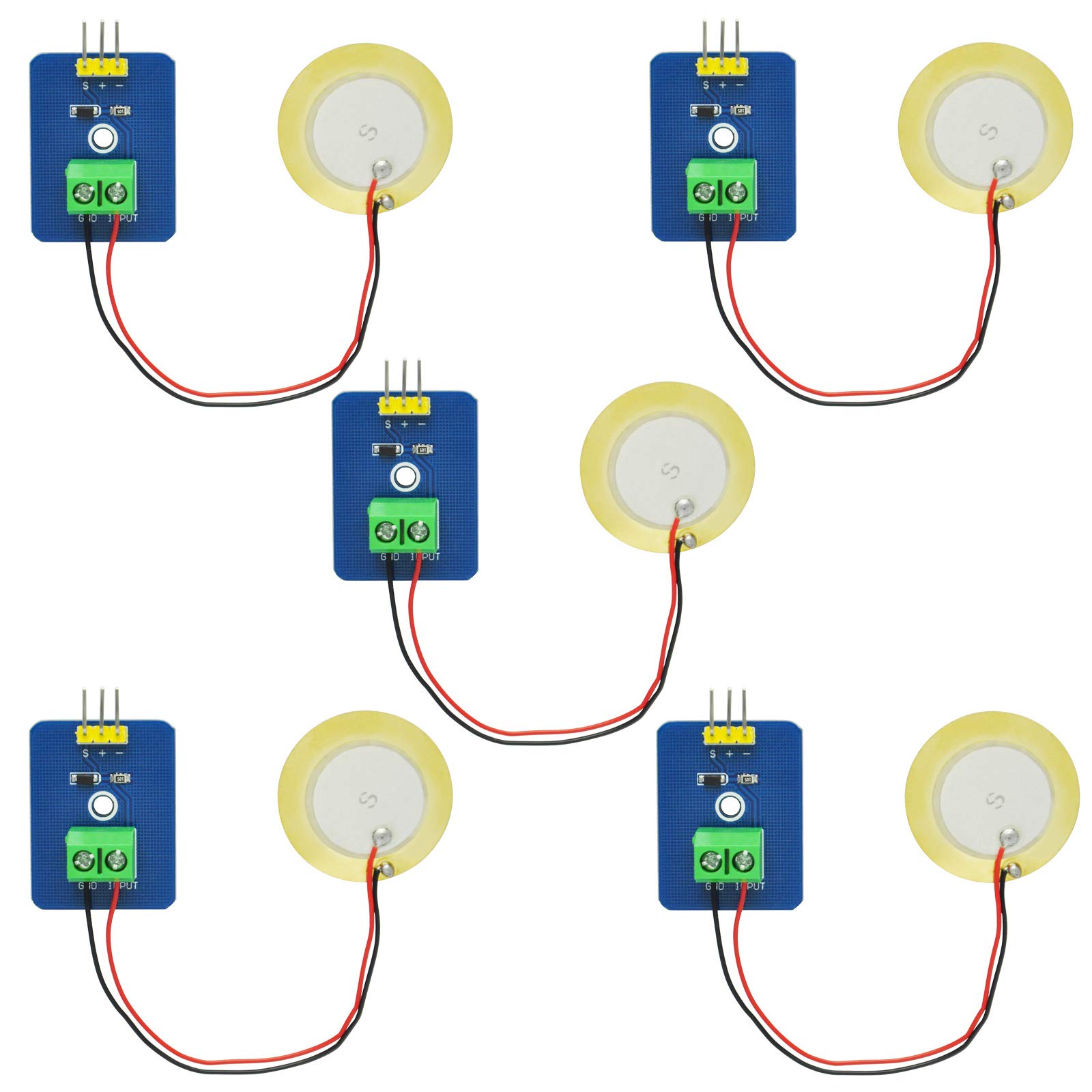 Gikfun Analog Ceramic Piezo Vibration Sensor Module for Arduino DIY Kit (Case Pack of 5pcs) EK1952