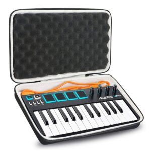 khanka hard travel case replacement for alesis vmini | portable 25-key usb midi keyboard controller