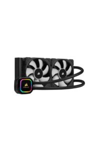 corsair icue h100i rgb pro xt for desktop, 240mm radiator