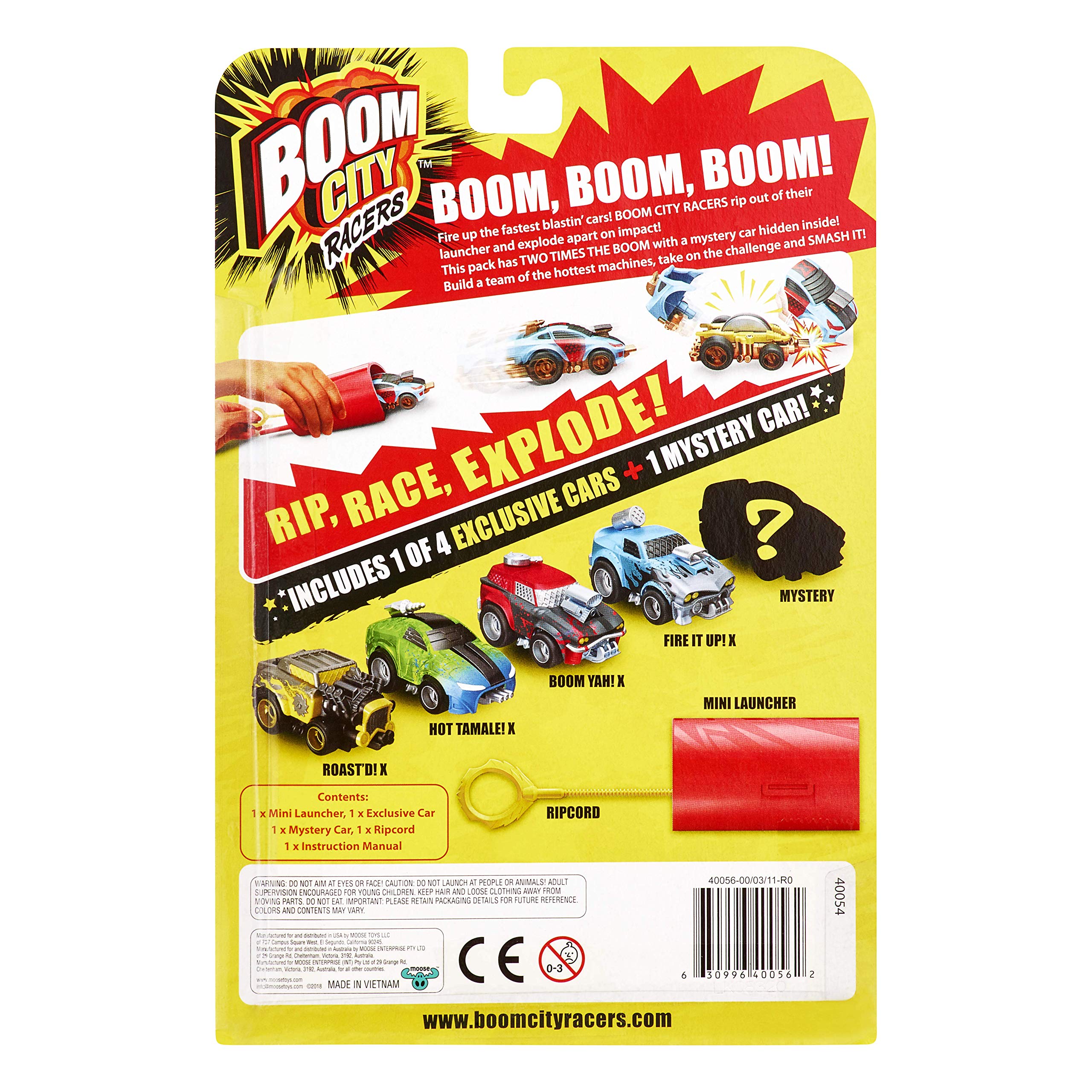 Boom City Racers - 2 Pack - Exclusive Car Roast'd! X and A Surprise Mystery Car