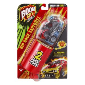 Boom City Racers - 2 Pack - Exclusive Car Boom Yah! X and A Surprise Mystery Car, Muticolor (40057)