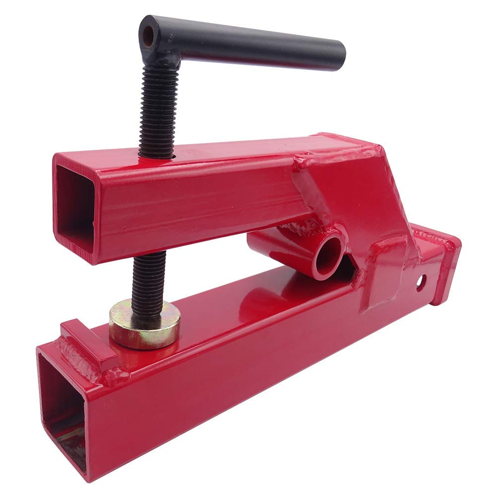 WSays Clamp On Trailer 2" Mount Receiver Hitch Adapter Compatible with Deere Bobcat Tractor Bucket Skid Steer