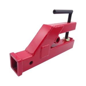 WSays Clamp On Trailer 2" Mount Receiver Hitch Adapter Compatible with Deere Bobcat Tractor Bucket Skid Steer