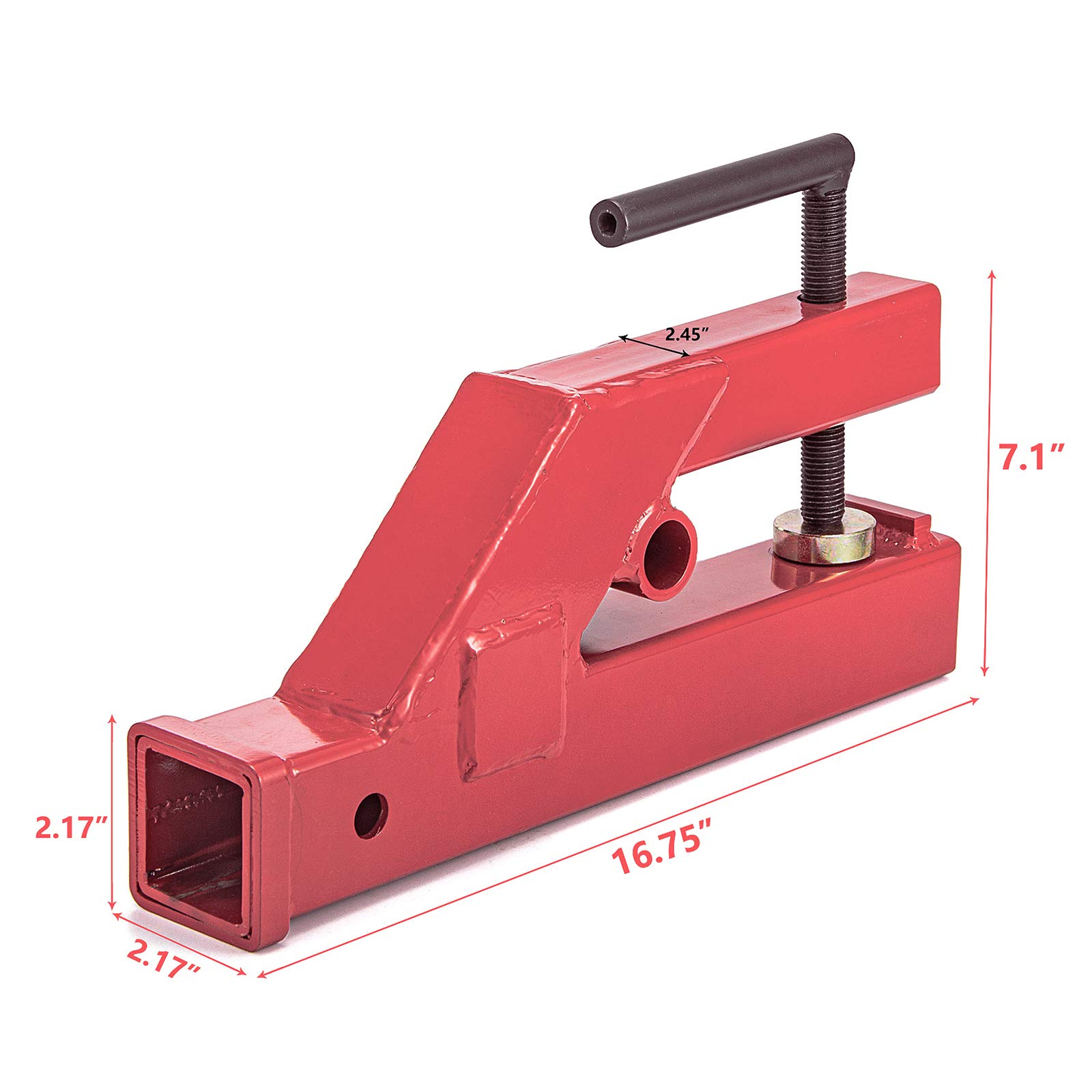 WSays Clamp On Trailer 2" Mount Receiver Hitch Adapter Compatible with Deere Bobcat Tractor Bucket Skid Steer