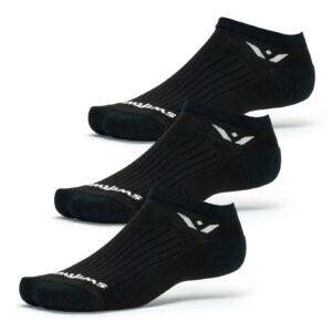 swiftwick- aspire zero (3 pairs) running socks, cycling socks, firm support (black, medium)