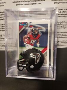 calvin ridley atlanta falcons mini helmet card display collectible case wr auto shadowbox autograph alabama