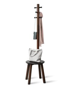 umbra pillar stool/coatrack blk/wal