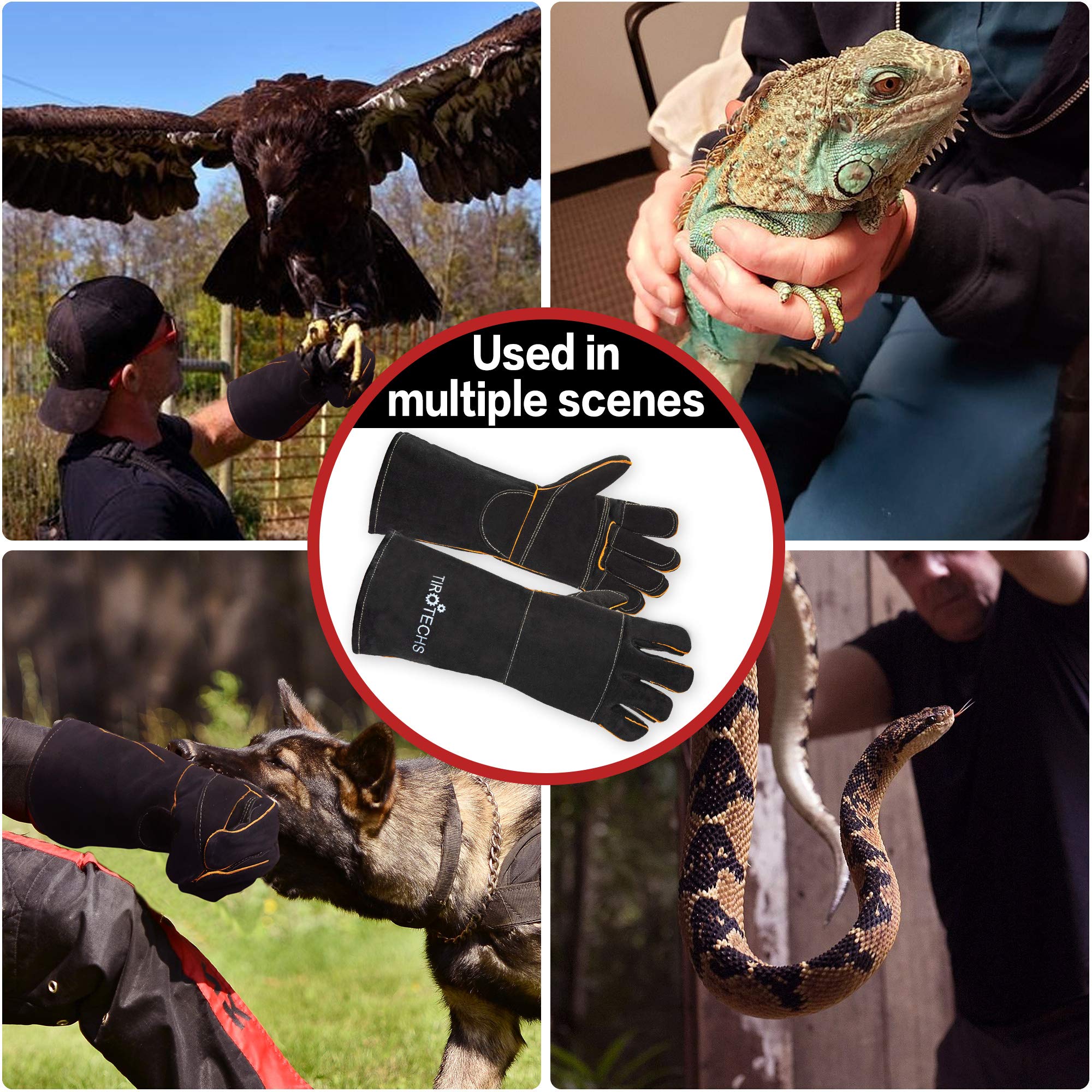 TIROTECHS Build Trust & Protect Your Hands - Bite-Proof Animal Handling Gloves for Safe & Loving Pet Care with Dogs and Cats