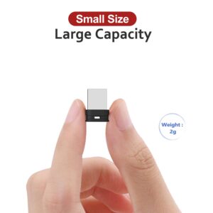 64GB 2 Pack USB Flash Drive K&ZZ Ultra Slim Thumb Drive USB 2.0 Memory Stick USB Drive Data Stick Expansion Disk with Black Portable Lanyard (64GB, 2 Pack Bundle)