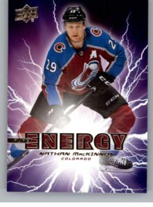 2019-20 upper deck hockey series 1 pure energy #pe-18 nathan mackinnon colorado avalanche official ud nhl trading card