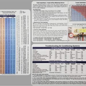 AC Service Tech LLC HVAC Quick Reference Cards for Refrigerant Charging and Troubleshooting