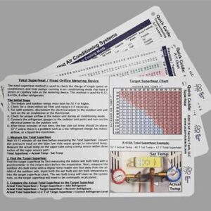 AC Service Tech LLC HVAC Quick Reference Cards for Refrigerant Charging and Troubleshooting