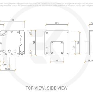 EKWB EK-Quantum Kinetic FLT 120 Pump/Reservoir Combo, DDC PWM, D-RGB, Plexi