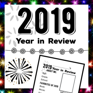 2019 year in review reflection printable new years eve