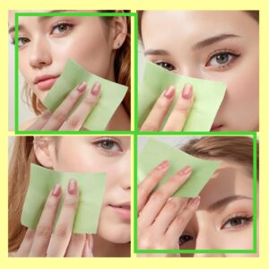 300 Sheets Blotting Paper, HNYYZL Oil Absorbing Sheets for Oily Skin, Oil Control for Face, Makeup Blotting Paper, Natural Oil Absorbing Facial Blotting Sheets for Oily Skin Care (Pack of 3)