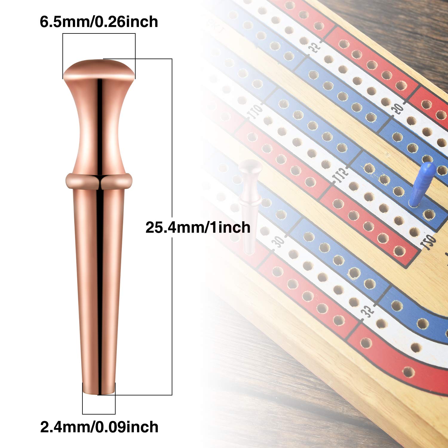 20 Pieces Metal Cribbage Pegs Cribbage Board Pegs Fit 1/ 8 Holes with Drawstring Storage Pouch for Cribbage Traditional Board Game, 4 Colors