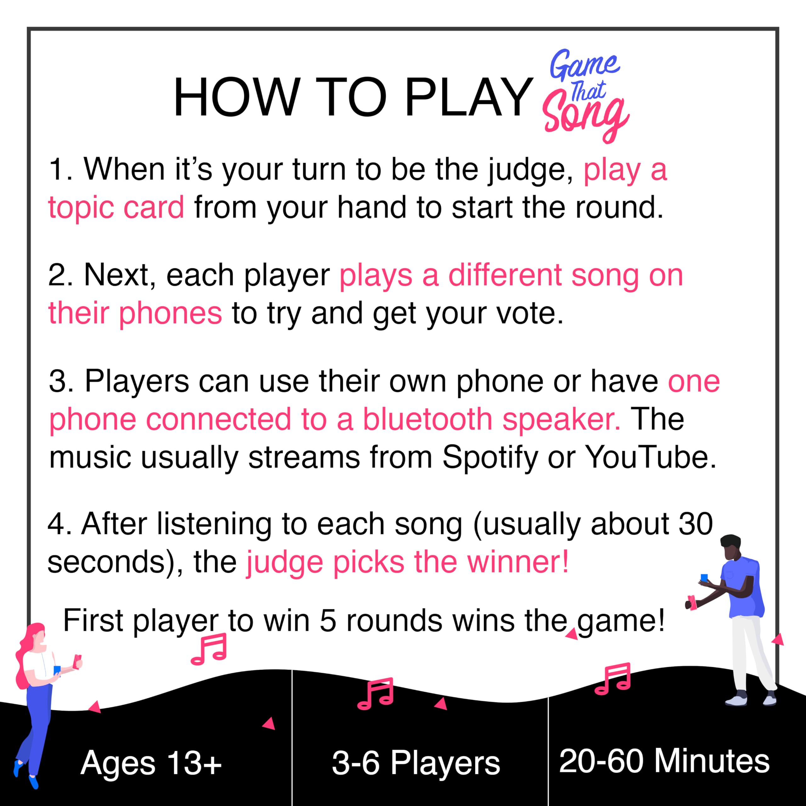 Game That Song - Fun Music Card Game for Adults and Teens - Compete to Play The Best Song- Makes A Great Gift for Music Lovers, Game Night, Karaoke or Singing