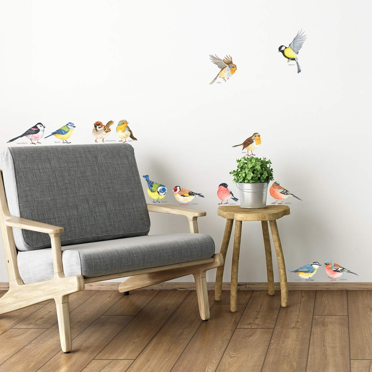 DECOWALL DS2-8038 Little Birds Kids Wall Stickers Wall Decals Peel and Stick Removable Wall Stickers for Kids Nursery Bedroom Living Room (Small) décor