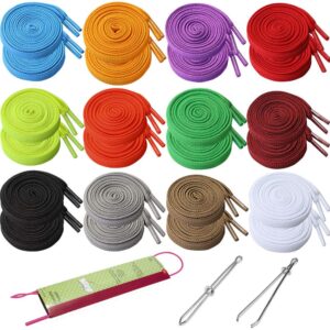 sweatshirt drawstring replacement - 24pcs premium hoodies drawstring in 12 colors, hoodie strings with 3pcs drawstring threader for pants shorts (48in long)