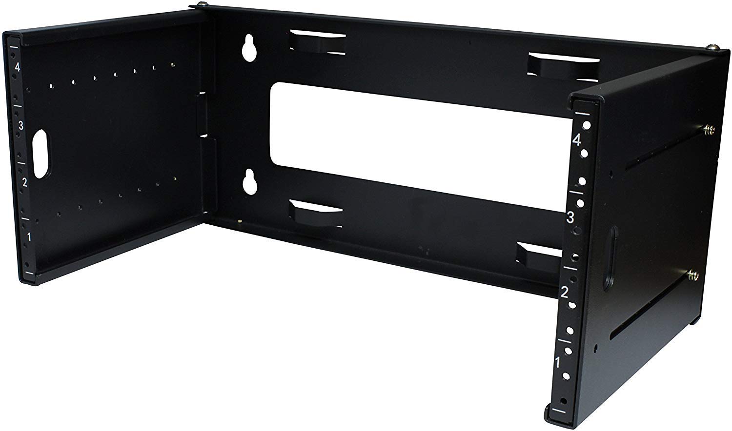 Ares Vision 19 Inch Wide 4U Heavy Duty Steel Extendable Wall Mount Bracket Rack for Network Equipment (4U)