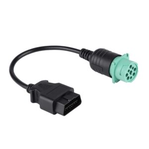 9 Pin Adapter, J1939 9 Pin to 16 Pin OBD2 Truck Diagnostic Adapter 9 Pin Deutsch Connector for Cummins Engine