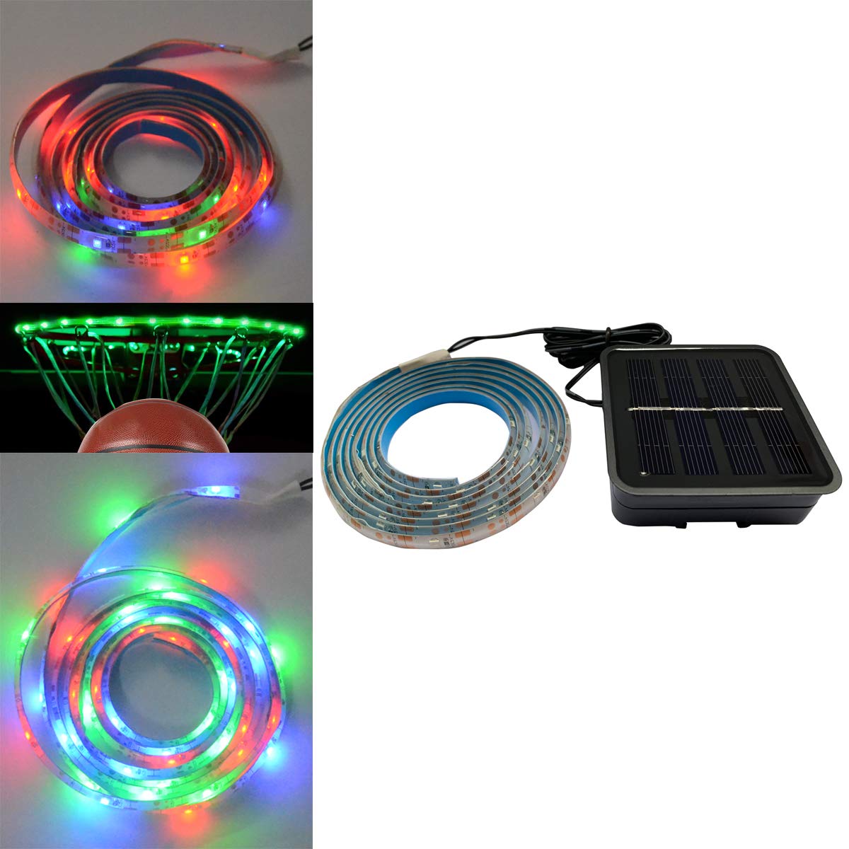 iGREATWALL Waterproof Basketball Hoop Light Motion Sensor LED Basketball Rim Lights