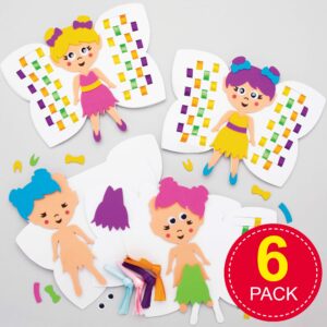 Baker Ross AT534 Fairy Weaving Kits - Pack of 6, Introductory Sewing for Beginners and for Kids Arts and Crafts Projects