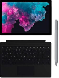 newest microsoft surface pro 6 sp6 12.3” (2736x1824) pixelsense 10-point touch display tablet pc w/type cover & pen, intel quad core i7-8650u upto 4.2ghz, 8gb ram, 256gb ssd, windows 10,black