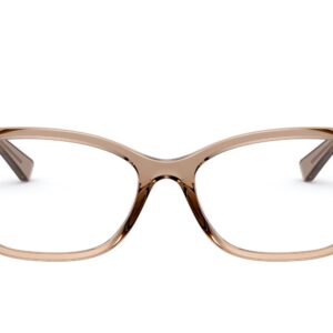 Coach HC6146U Universal Fit Prescription Eyewear Frames, Transparent Brown/Demo Lens, 53 mm