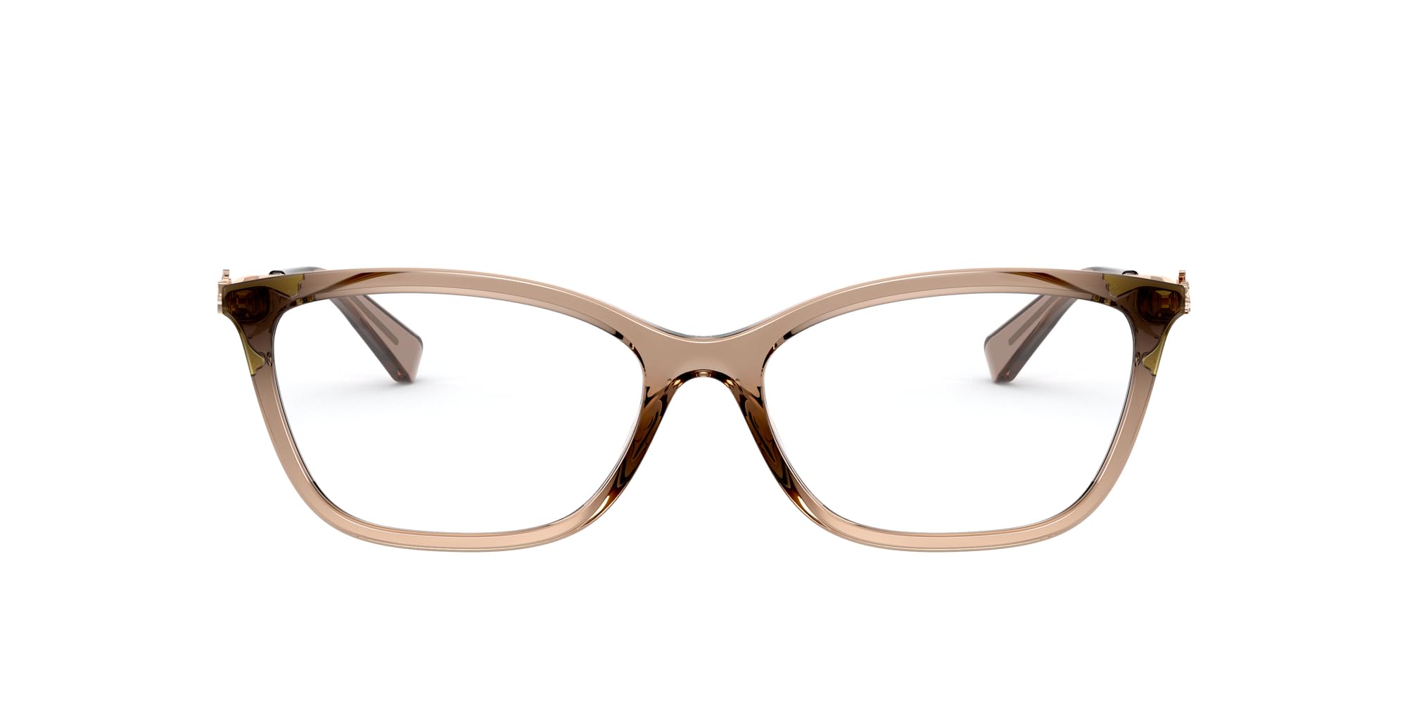 Coach HC6146U Universal Fit Prescription Eyewear Frames, Transparent Brown/Demo Lens, 53 mm