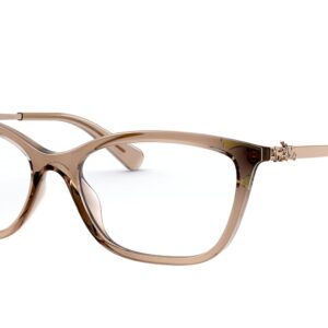 Coach HC6146U Universal Fit Prescription Eyewear Frames, Transparent Brown/Demo Lens, 53 mm