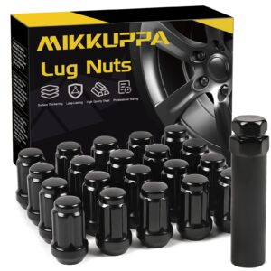 mikkuppa m12x1.5 lug nuts - replacement for 1994-2013 chevy impala, 1998-2022 honda accord/crv/civic, 2003-2008 honda pilot aftermarket wheel - 20pcs closed end spline lug nuts