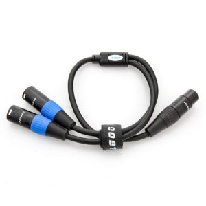 JOLGOO XLR Splitter Cable, XLR Female to Dual XLR Male Y Splitter Microphone Cable, Female to 2 Male XLR Y Cable, 1.6 Feet