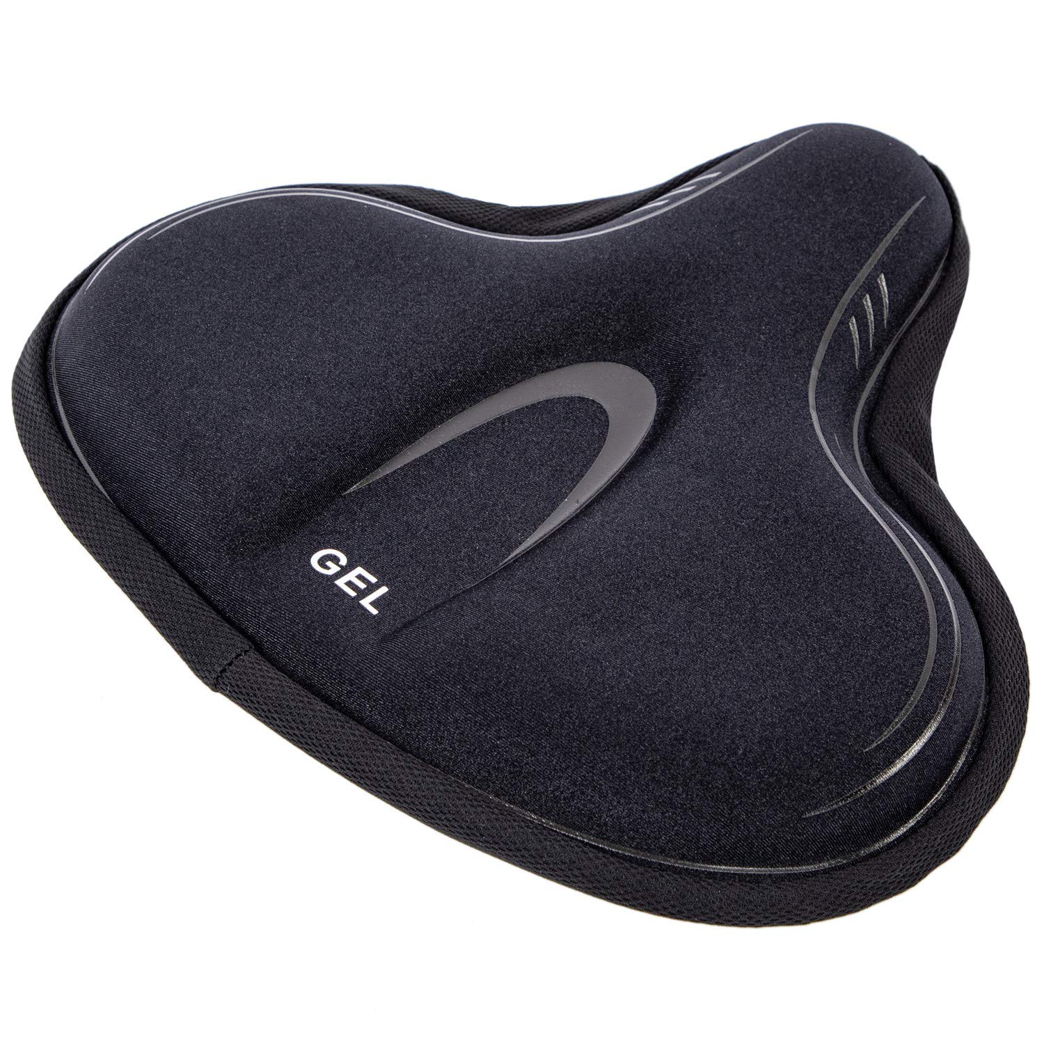 YBEKI NAMUCUO Wide Exercise Bike Seat Cover - Comfortable Bicycle Saddle Cushion is Filled with Gel and high Density Foam to Make it More Elastic and Soft for Most Indoor Wide Bike Saddles