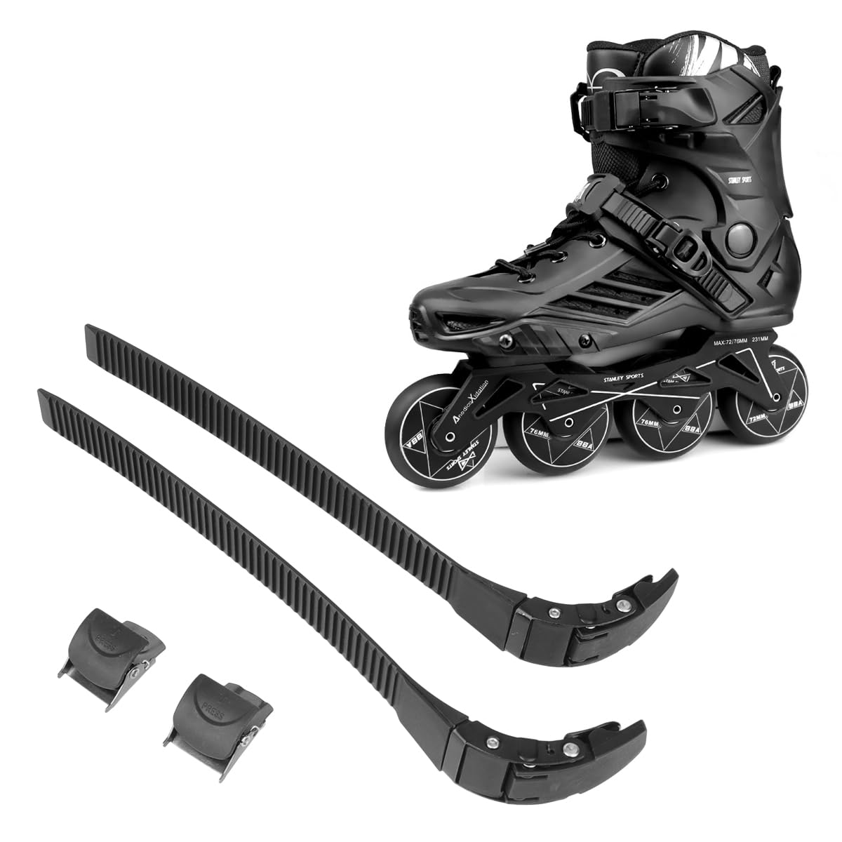 LIOOBO 2 Set Replacement Inline Skate Strap Skating Shoes Energy Strap Skate Strap Buckles Screws for Men Women Kids