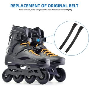 LIOOBO 2 Set Replacement Inline Skate Strap Skating Shoes Energy Strap Skate Strap Buckles Screws for Men Women Kids