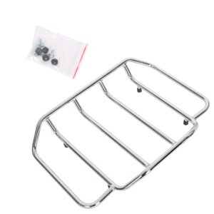 ecotric chrome motorcycles trunk luggage rack rail for 1984-2023 harley touring road king street glide road glide (replaces # 53665-87)