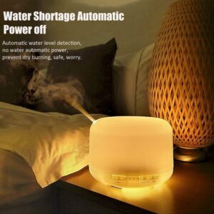 Ultrasonic Cool Mist Humidifier,Portable Small Humidifiers for Bedroom Home Office Travel Kids Baby Room,Aroma Essential Oil Diffuser 7 Color Night Light with High Low Mist Output,Timer,Auto Shut Off